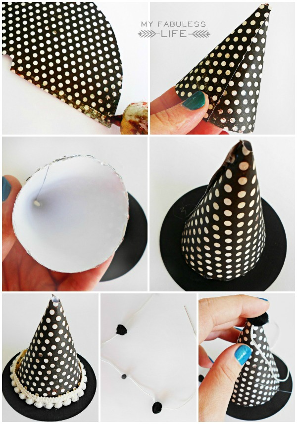 Craftaholics Anonymous Mini Witch Hat Garland Tutorial